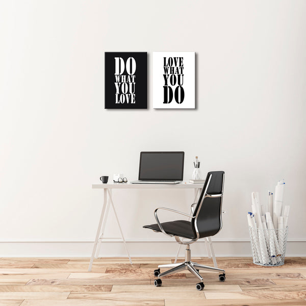 2 Panels Motivational Wall Art Inspirational Office Wall Decor – Pyradecor